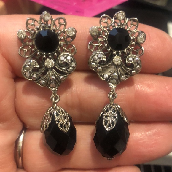 Rj Graziano Black Earrings Fringe